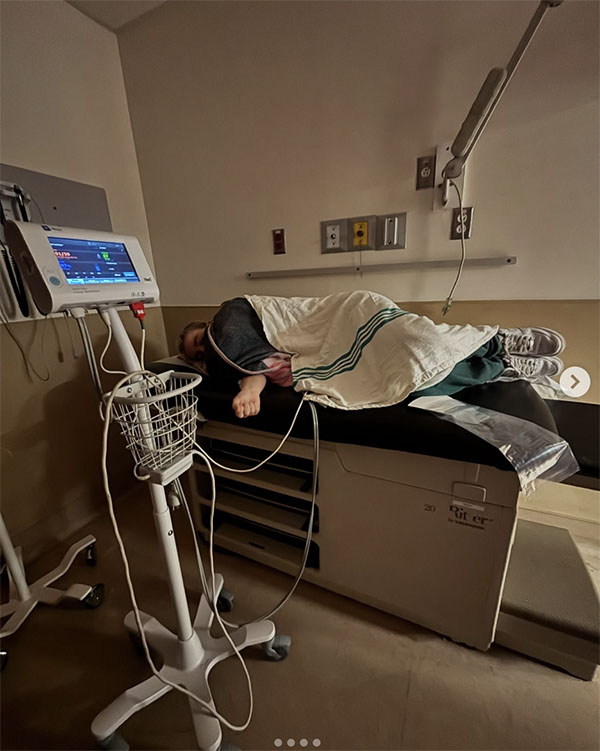 Roxane Bruneau vient malheureusement d'être hospitalisée