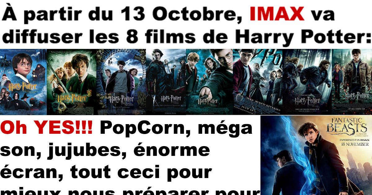Les 8 films de Harry Potter dans les écrans IMAX