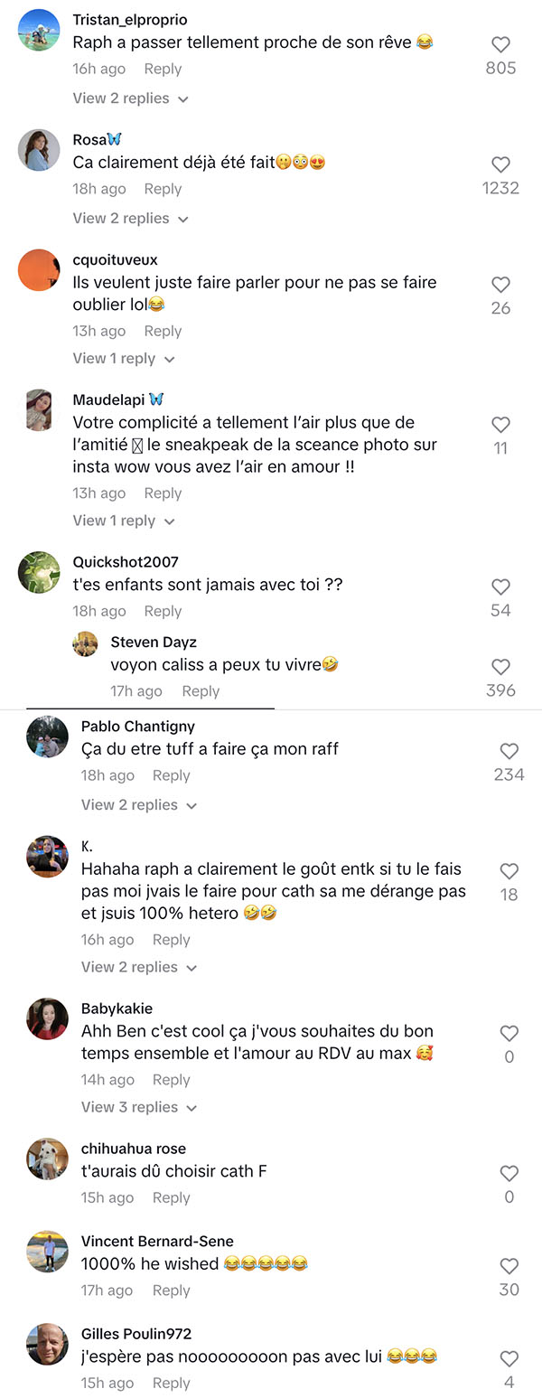 Catherine F et Raphaël d'Occupation Double plus proches que jamais