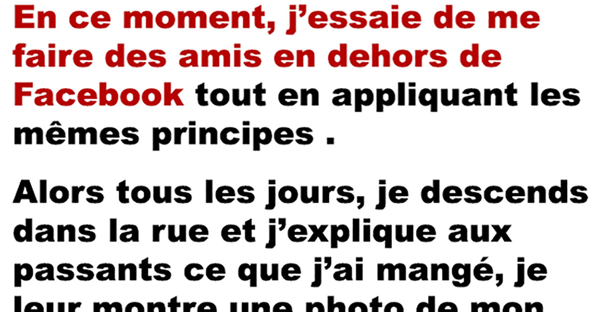 L'homme qui voulait se faire des amis en dehors de Facebook