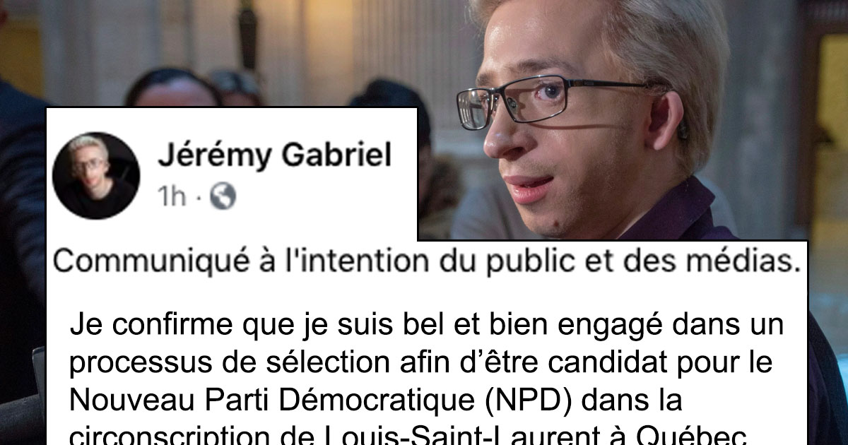 Le petit Jérémy fait un communiqué officiel pour dire qu'il se présente ...