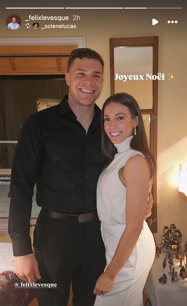 Félix et Solène d'Occupation Double ont passé Noël ensemble