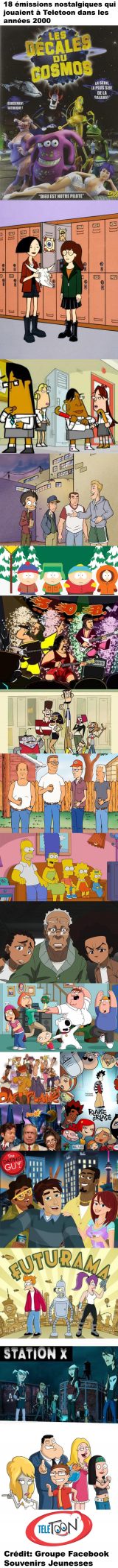 18 émissions nostalgiques qui jouaient à Teletoon dans les années 2000