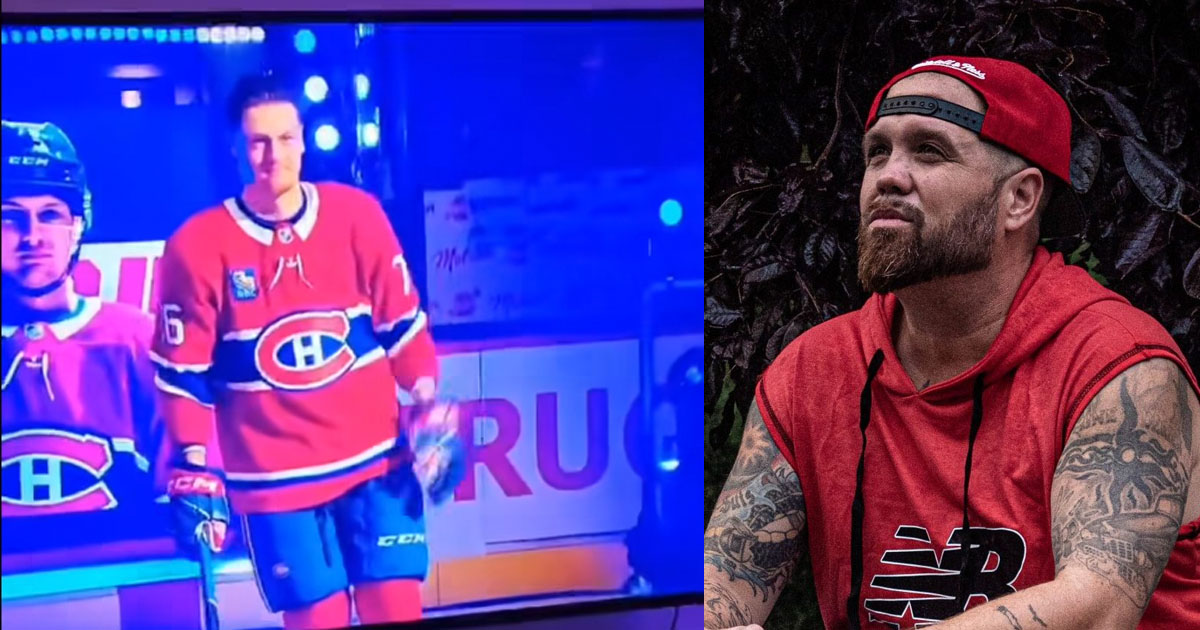 Sir Pathétik déborde de joie car un joueur des Canadiens est entré sur ...