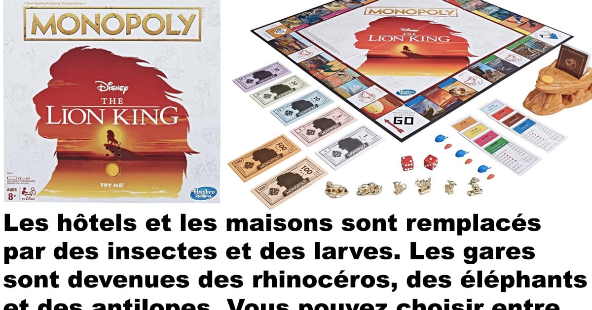 Monopoly lance officiellement sa version Roi Lion