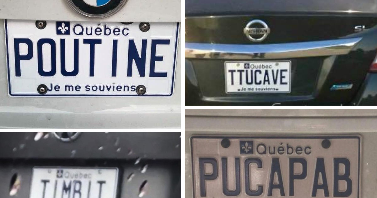 Les 14 meilleures plaques d’immatriculation vues au Québec