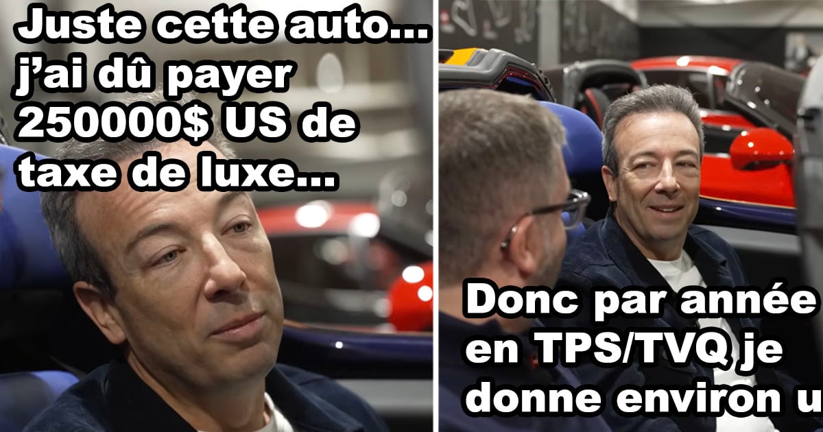 Luc Poirier dévoile le montant annuel qu’il paie en taxes pour ses Ferrari