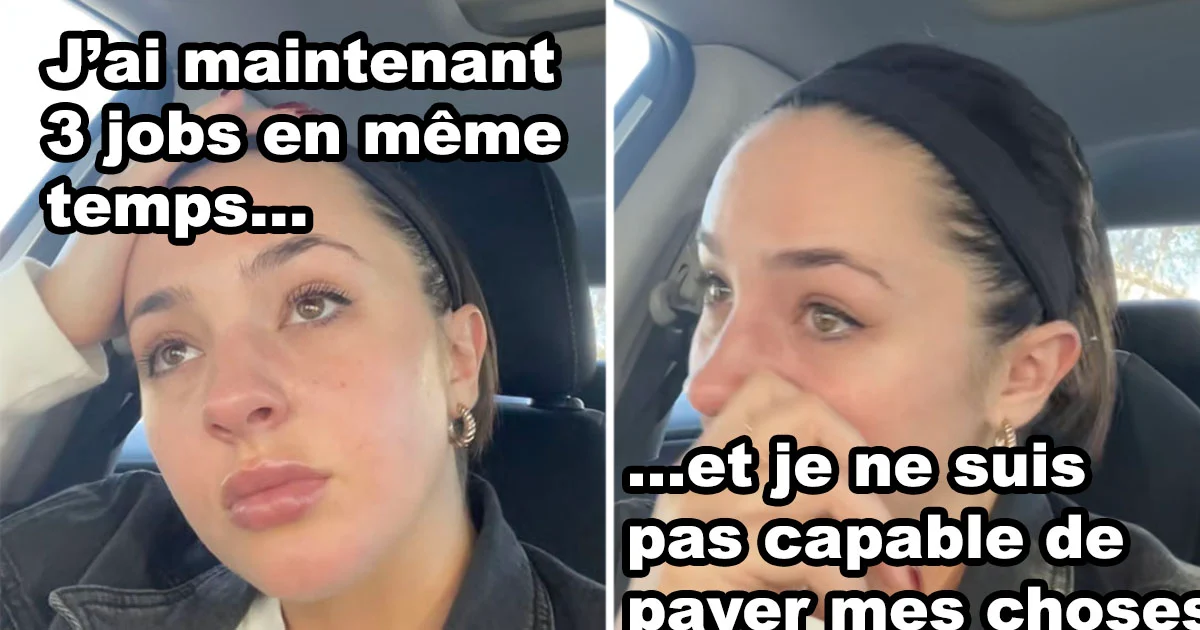 Une fille s'effondre en larmes car elle a 3 emplois en même temps et n ...
