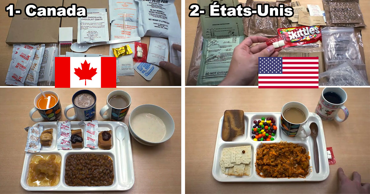 10 repas militaires de 10 pays différents à travers le monde