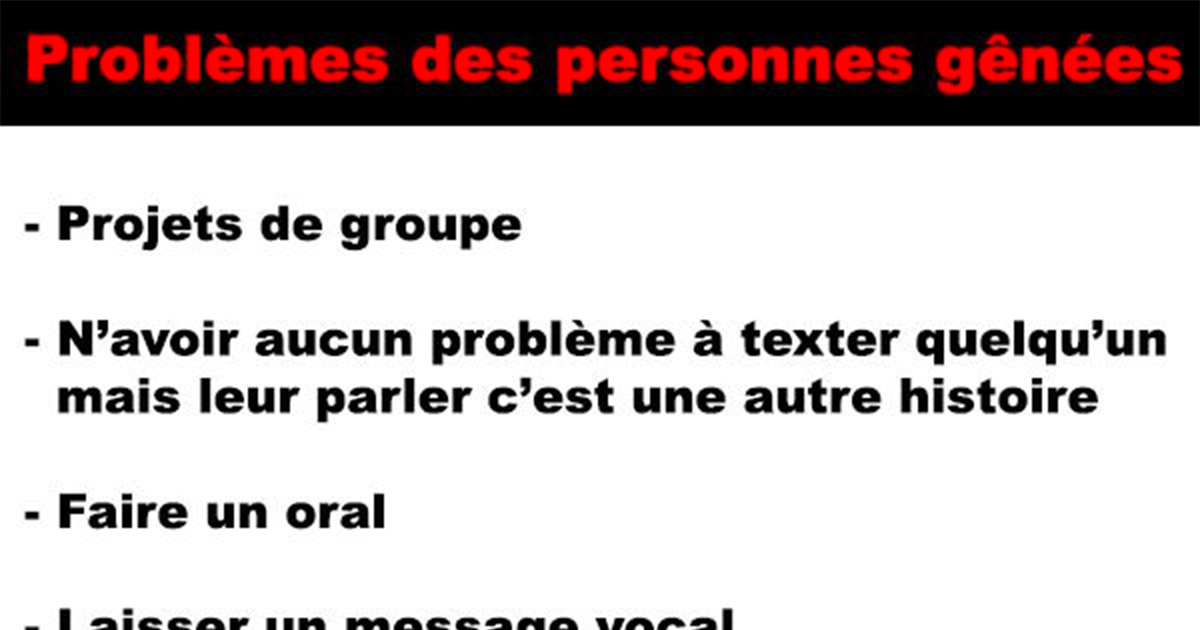 Personnes Gênées