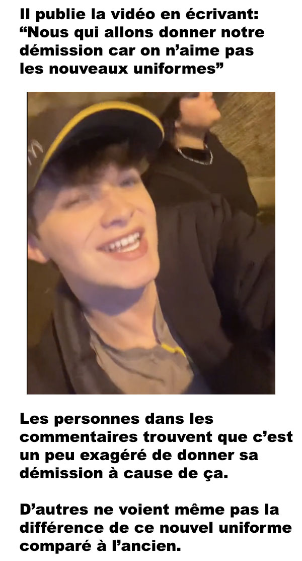 Un employé au McDo donne sa démission car il n'aime pas les nouveaux ...